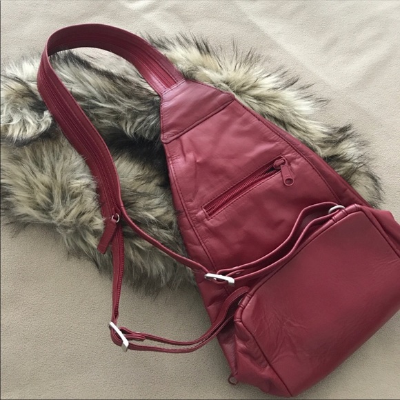 LF | Bags | Lf Red Leather Mini Backpack | Poshmark